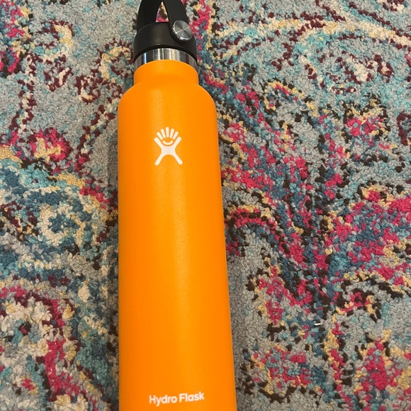 Hydro Flask | Other | Hydro Flask Bright Orange Bottle With Black Lid ...